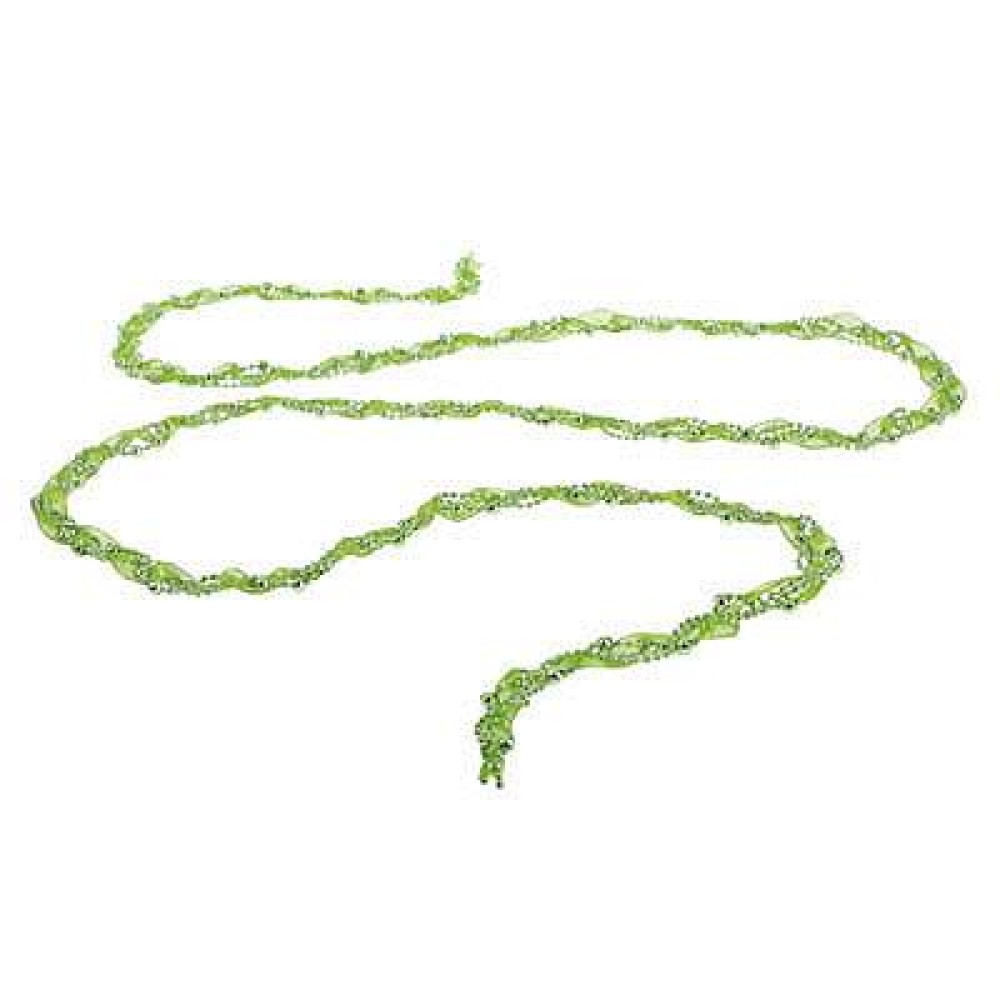 Organza Ribbon and Bead Garland Lime Green | Christmas Decorations