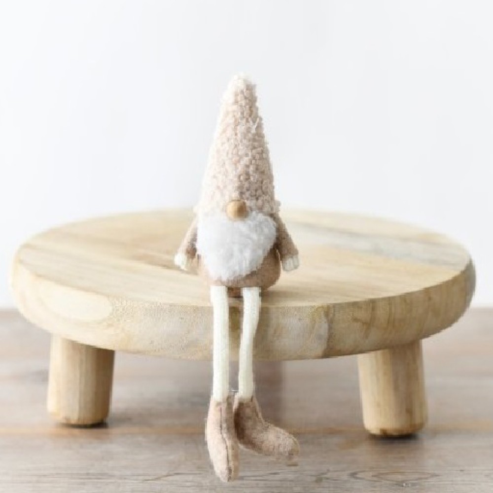 Sitting Woolly Gonk Cream 18cm | Christmas Decorations