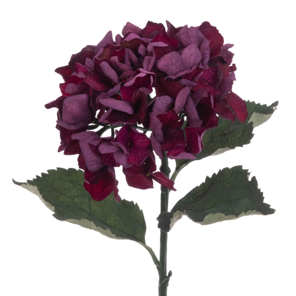Eco Artificial Hydrangea Burgundy 60cm | Artificial Flowers