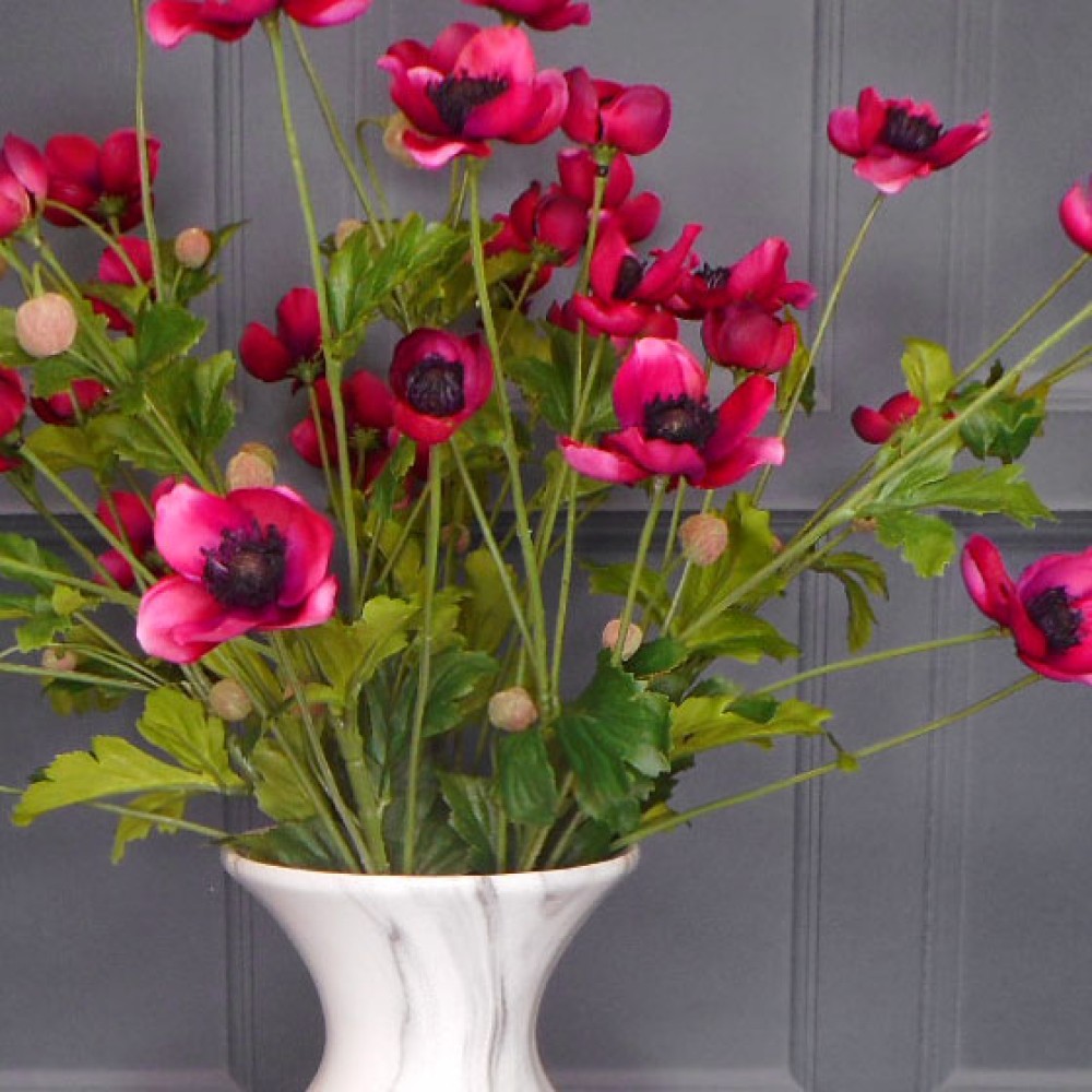 Japanese Anemones Magenta Pink 68cm | Artificial Flowers
