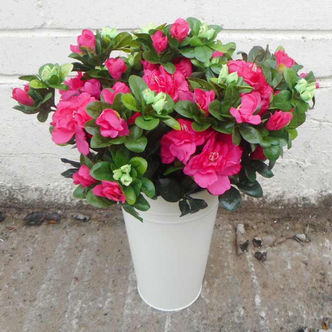Artificial Azalea Plants Hot Pink 36cm | Artificial Flowers