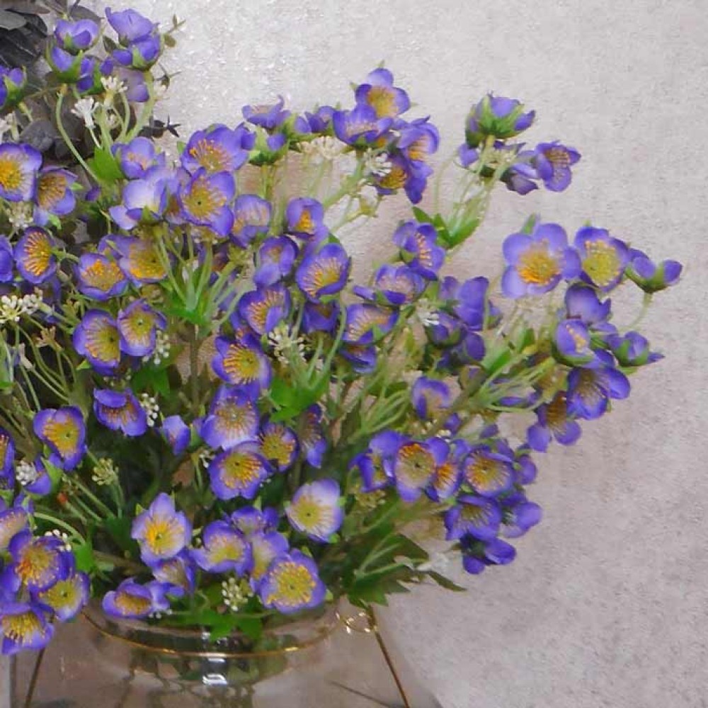 Artificial Buttercups Purple 63cm | Artificial Flowers