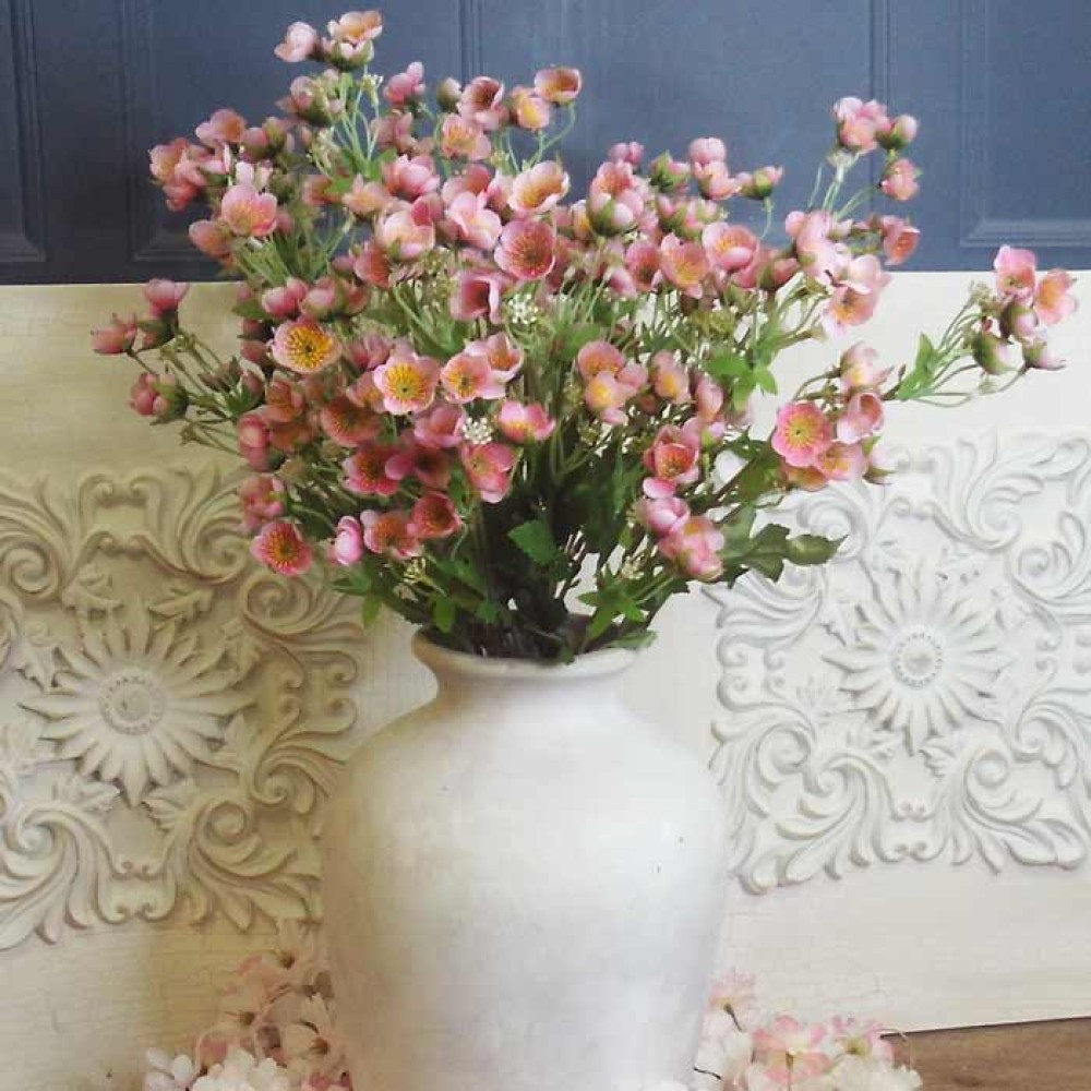 Artificial Buttercups Pale Pink 63cm | Artificial Flowers