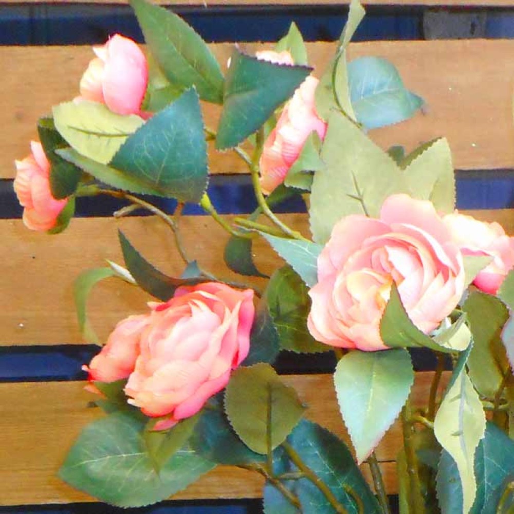 Artificial Camellias Pink Peach 66cm | Artificial Flowers