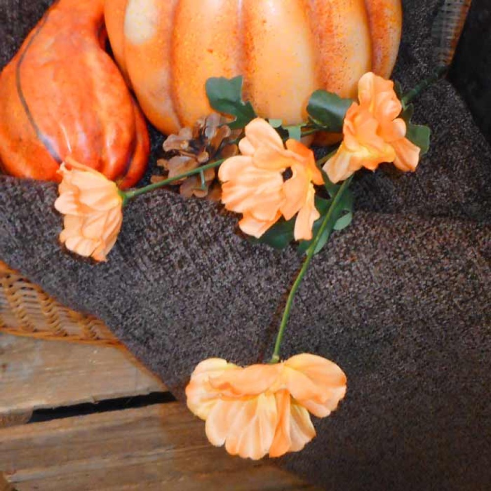 Artificial Poppies Orange 47cm | Silk Flowers