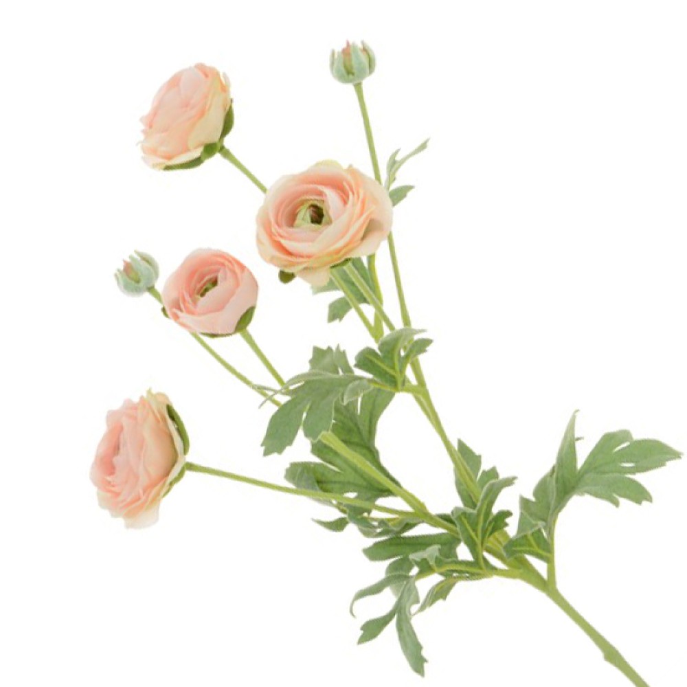 Faux Ranunculus Spray Peach 67cm | Artificial Flowers