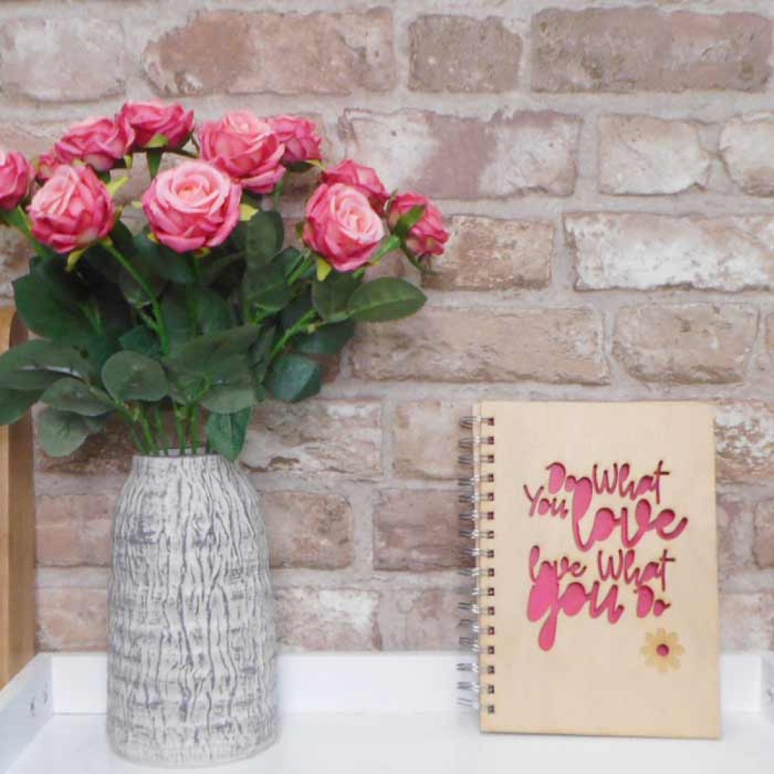 Artificial Button Roses Stem Dark Pink 40cm | Artificial Flowers