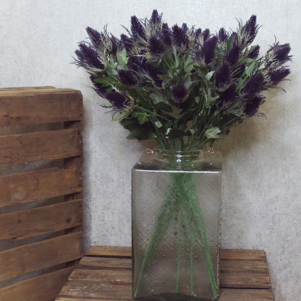 Artificial Eryngium Thistles Sea Holly Purple 68cm | Artificial Flowers