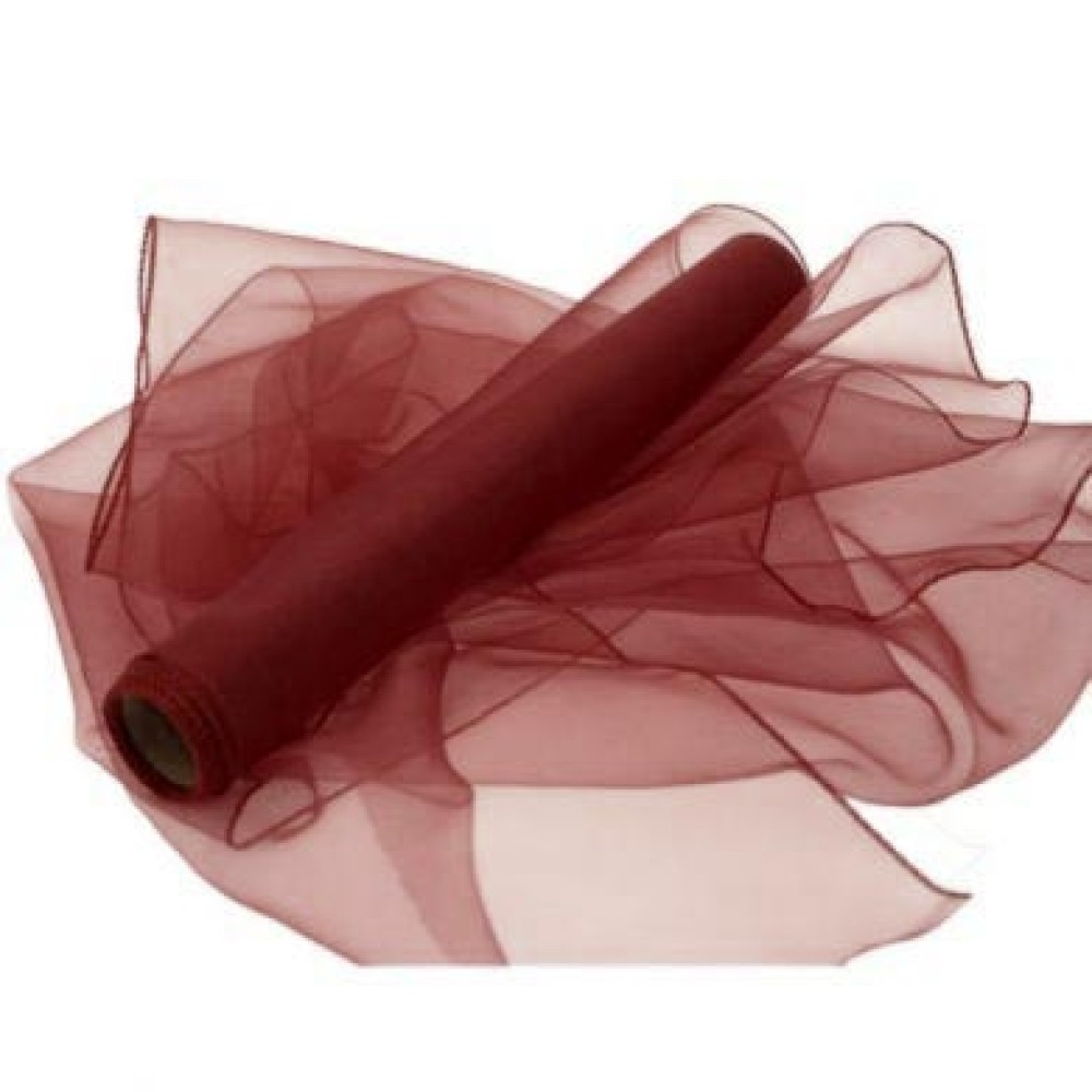 Burgundy Organza Roll 9m x 40cm | Florists Supplies