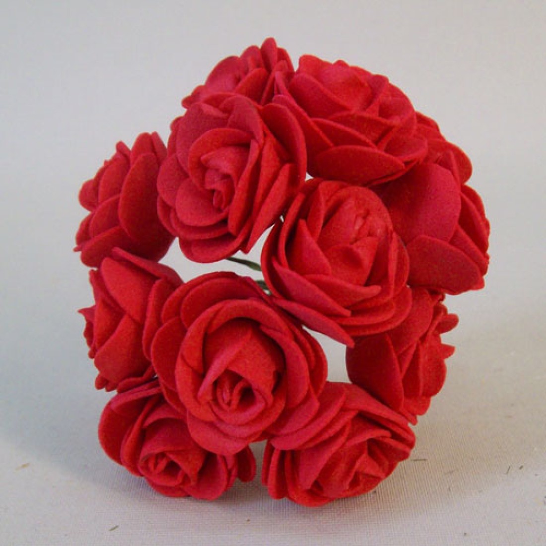 Mini Princess Foam Roses Bunch Red x 12 10cm | Foam Flowers