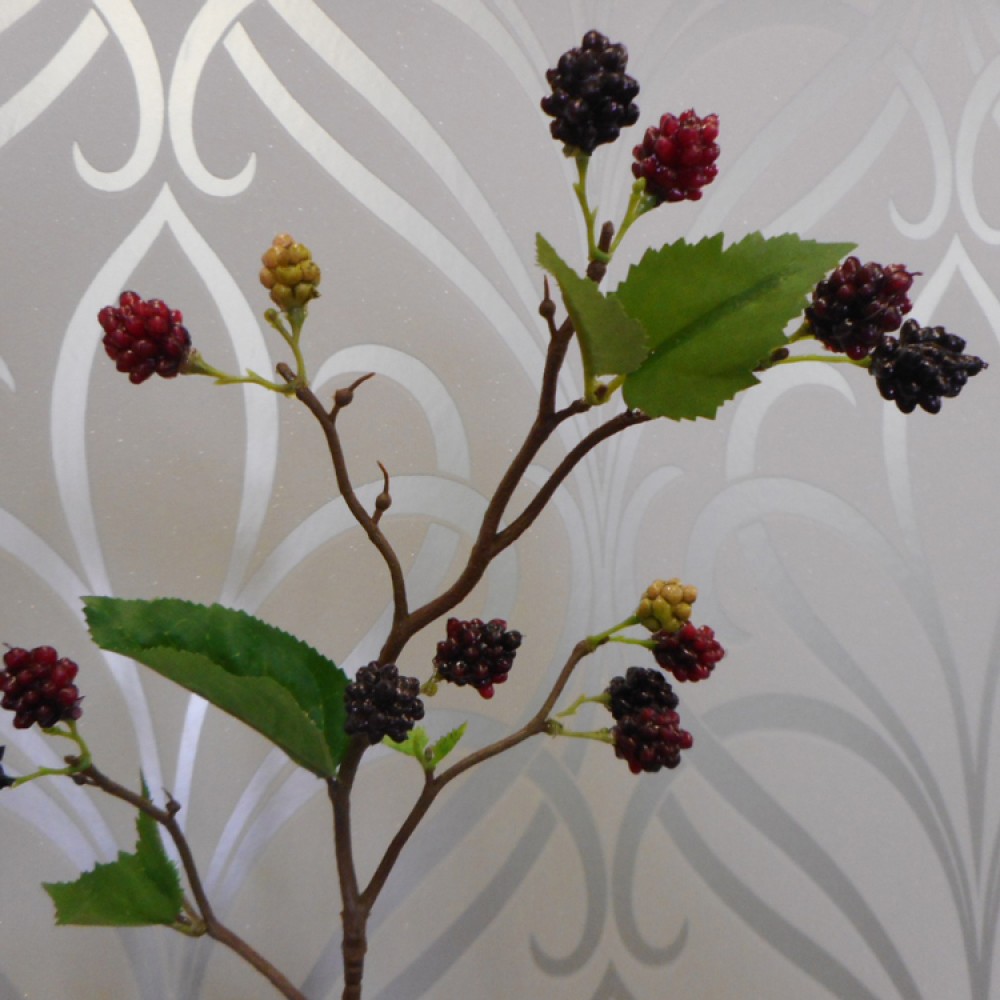 Artificial Blackberries Stem Red Black | Artificial Berries