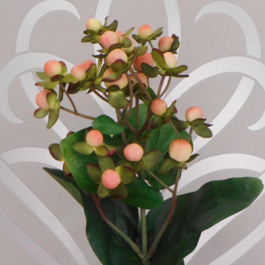 LUXE Artificial Hypericum Berries Pink 72cm | Artificial Berries