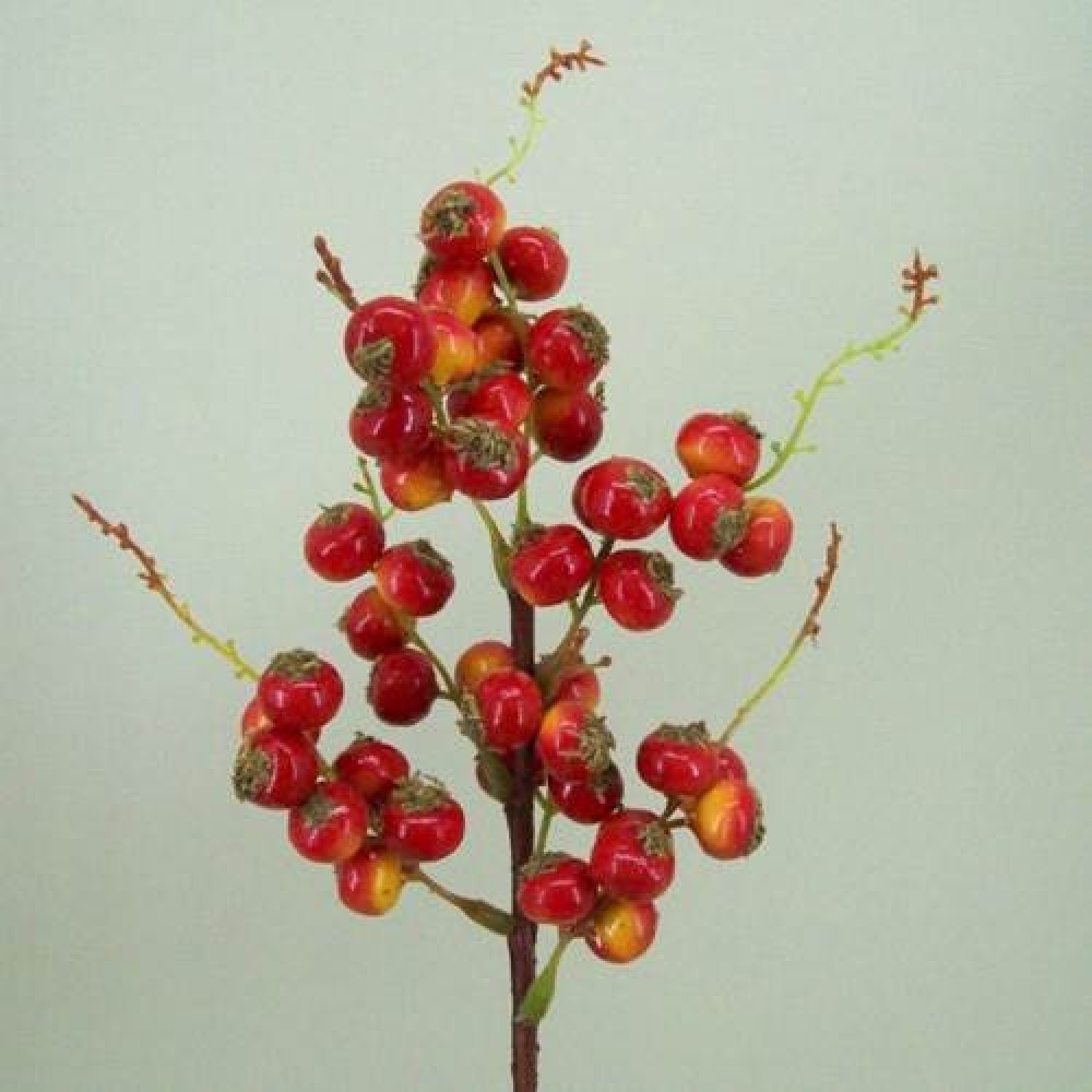 Artificial Berry Stem Orange 40cm| Artificial Berries