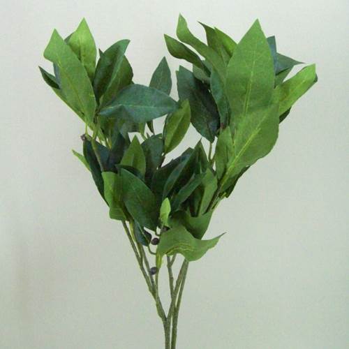 Artificial Leaves | Small Leaf Artificial Ruscus Branch Two Tone Dark Green