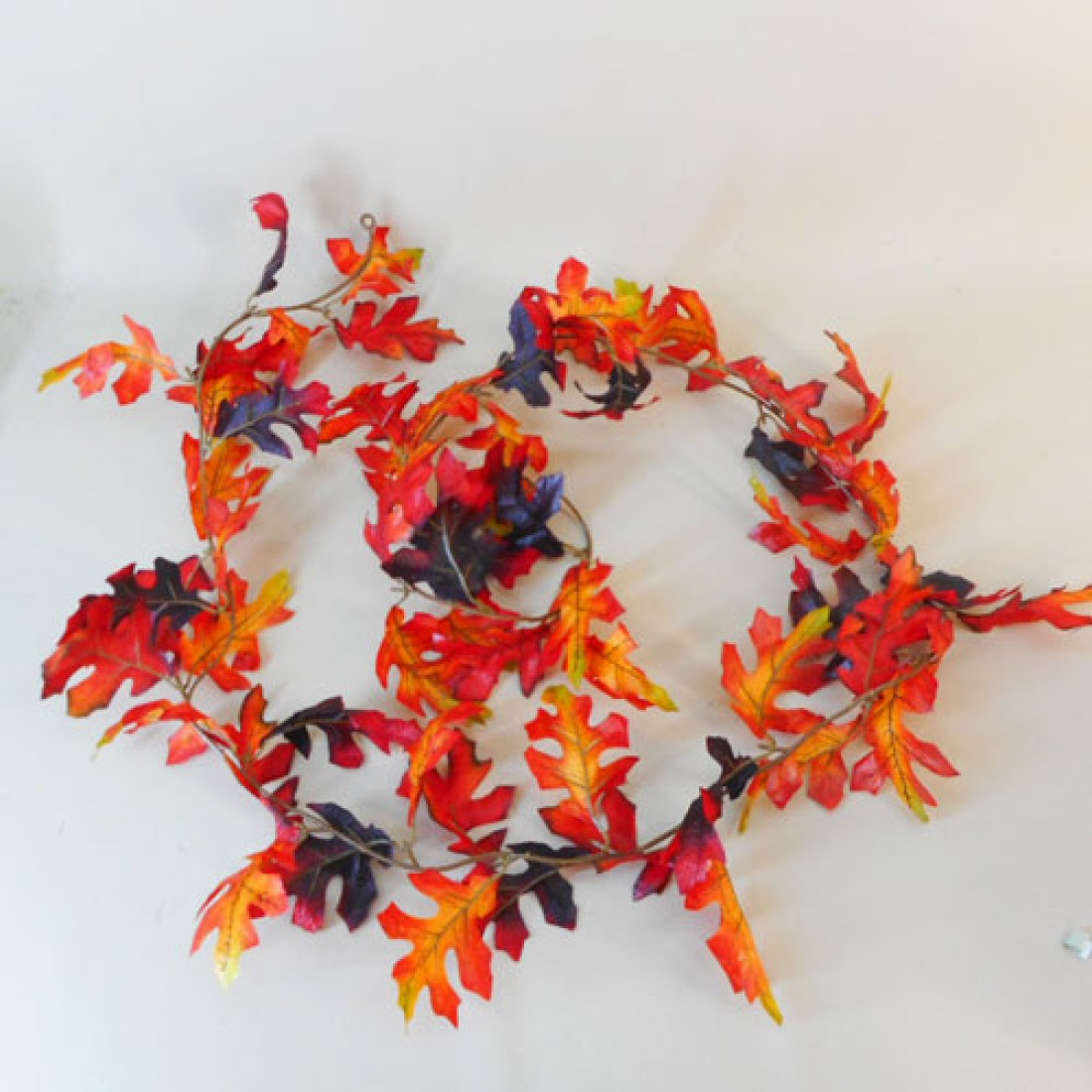 Fleur Artificial Oak Leaves Garlands Red | Leaves Garlands