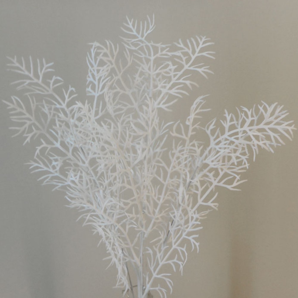 Artificial Fern Stem Winter White 73cm | Artificial Ferns