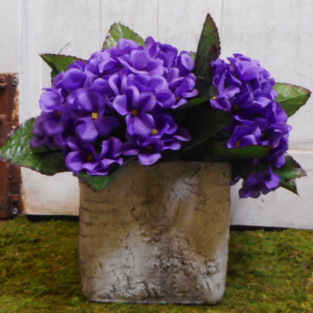 African Violet Purple 21cm | Artificial Flowers