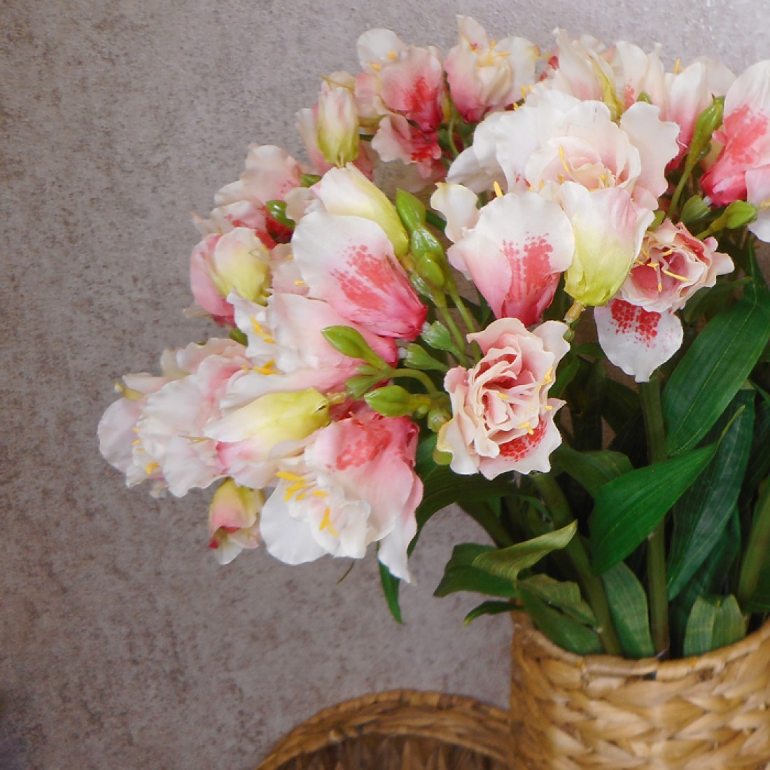 Artificial Alstroemeria Stem Coral Pink 70cm | Artificial Flowers