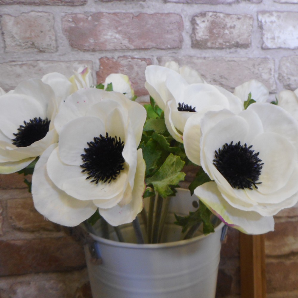 Silk Anemone Ivory 38cm | Artificial Flowers