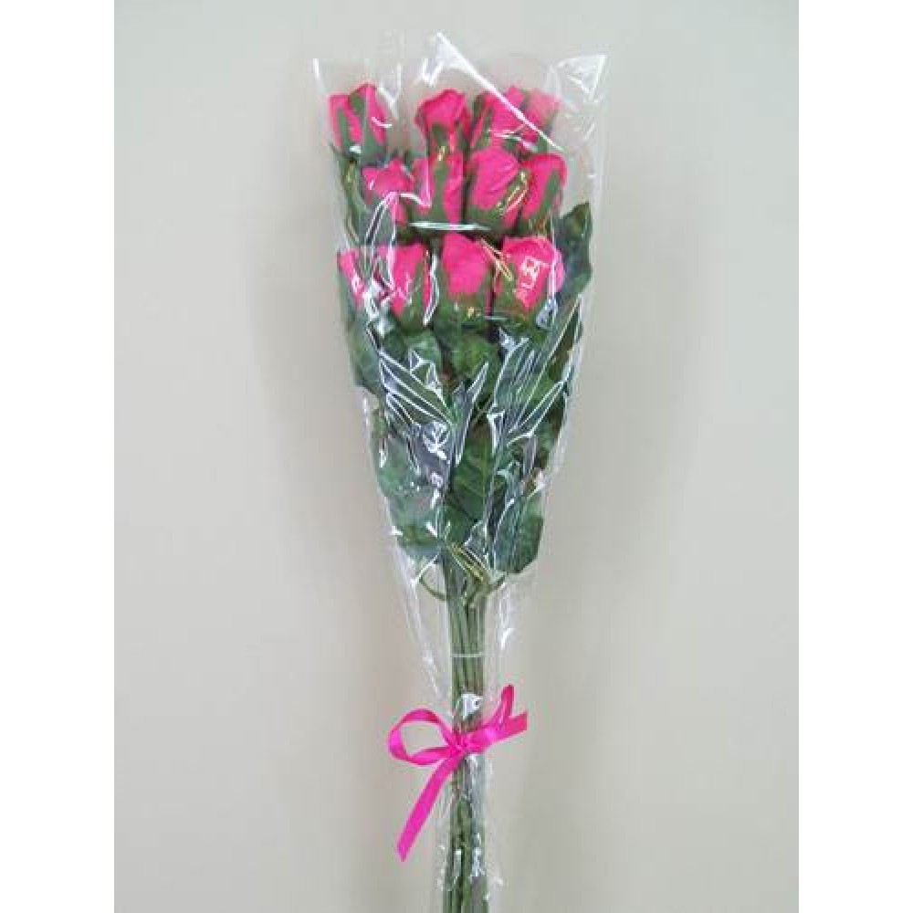 Silk Roses Bouquet Hot Pink 55cm | Artificial Flowers