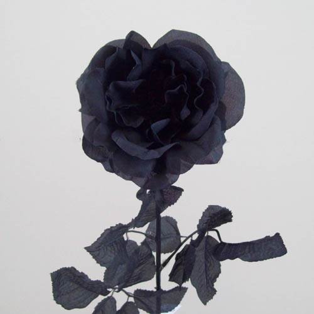 Black Silk Artificial Roses 70cm | Artificial Flowers