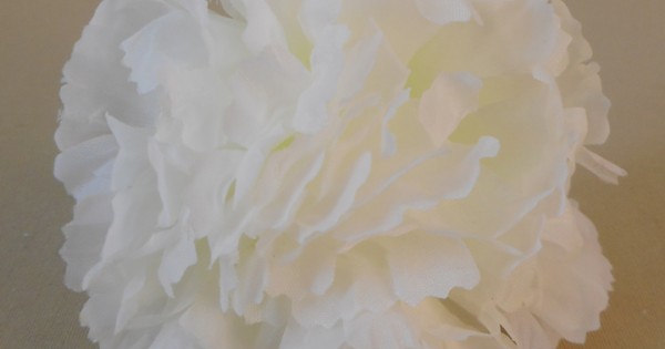 Short Stem Carnation Ivory 9cm| Artificial Flowers