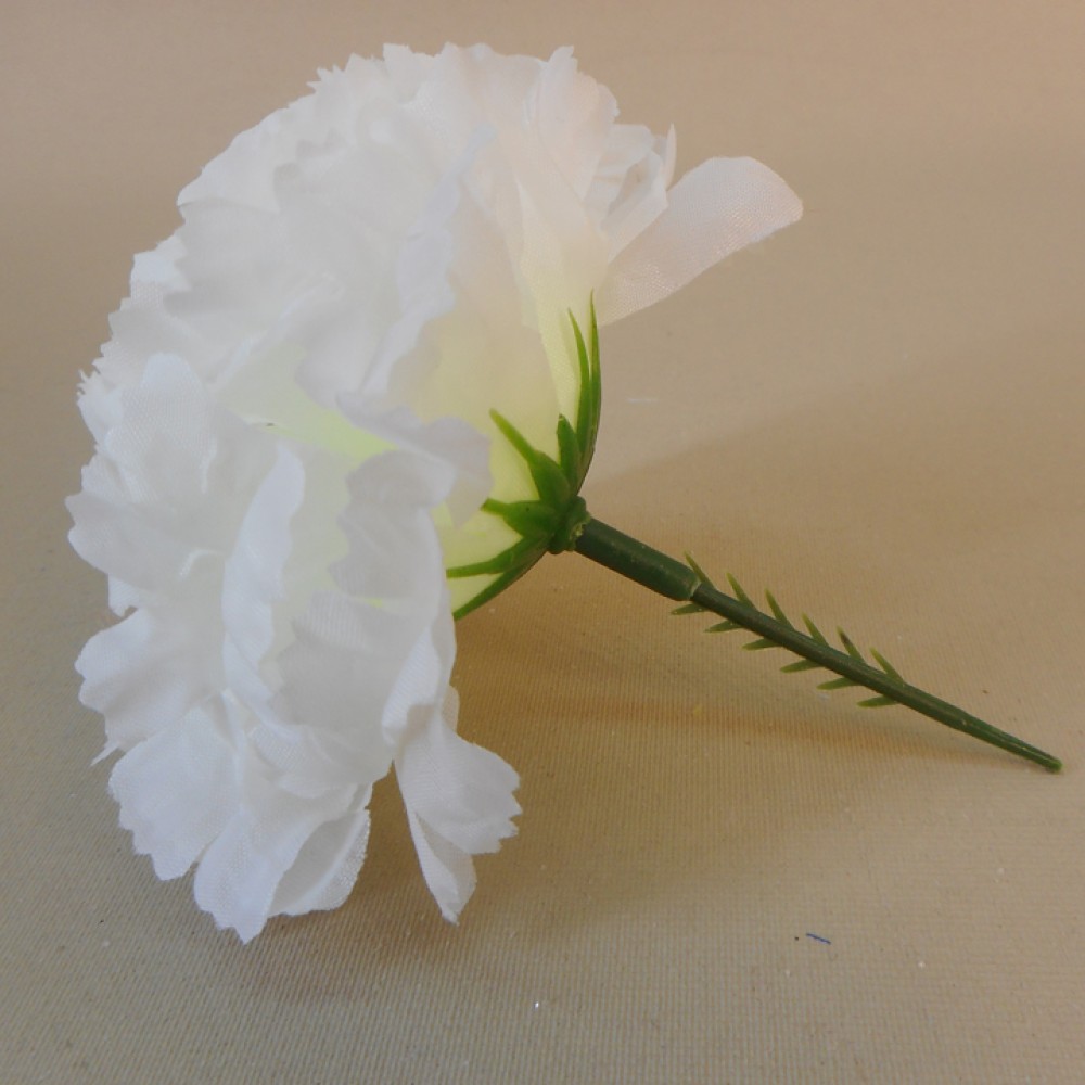 Short Stem Carnation Ivory 9cm| Artificial Flowers
