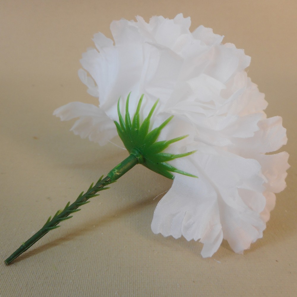 Short Stem Carnation White 9cm| Artificial Flowers