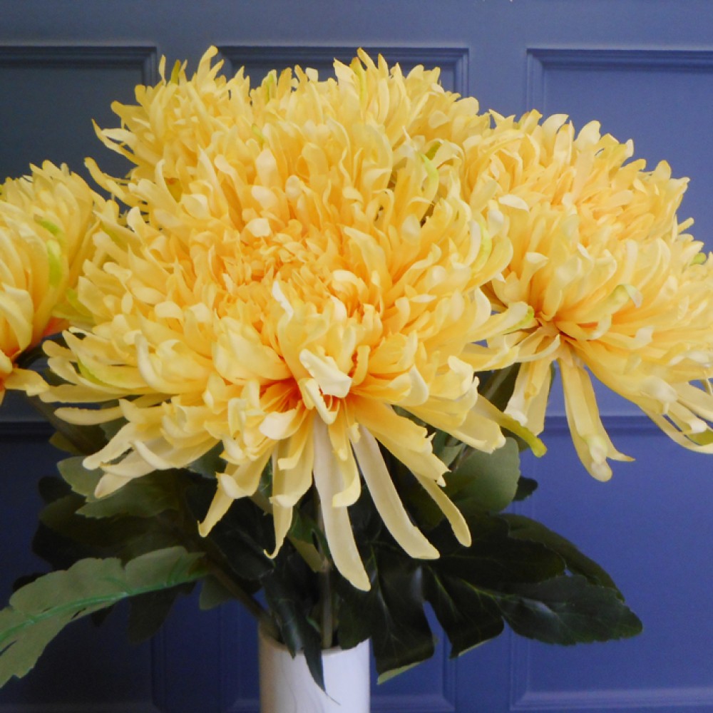 Artificial Fuji Mum Yellow 74cm | Artificial Flowers