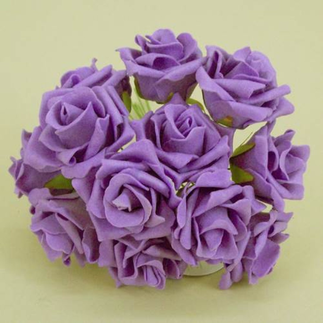 Colourfast Foam Roses Sweetheart Purple Flowers 12 pack 17cm | Foam Flowers
