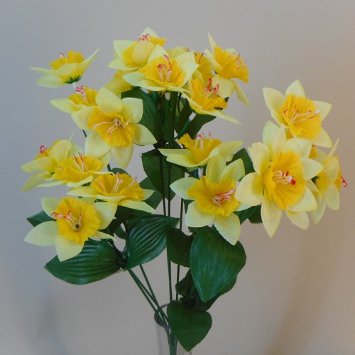 Artificial Daffodils Bunch 7 Flowers 47cm| Artificial Flowers