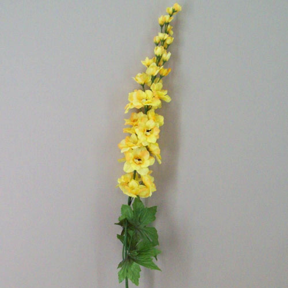 Yellow Silk Delphiniums or Larkspur 84cm | Artificial Flowers