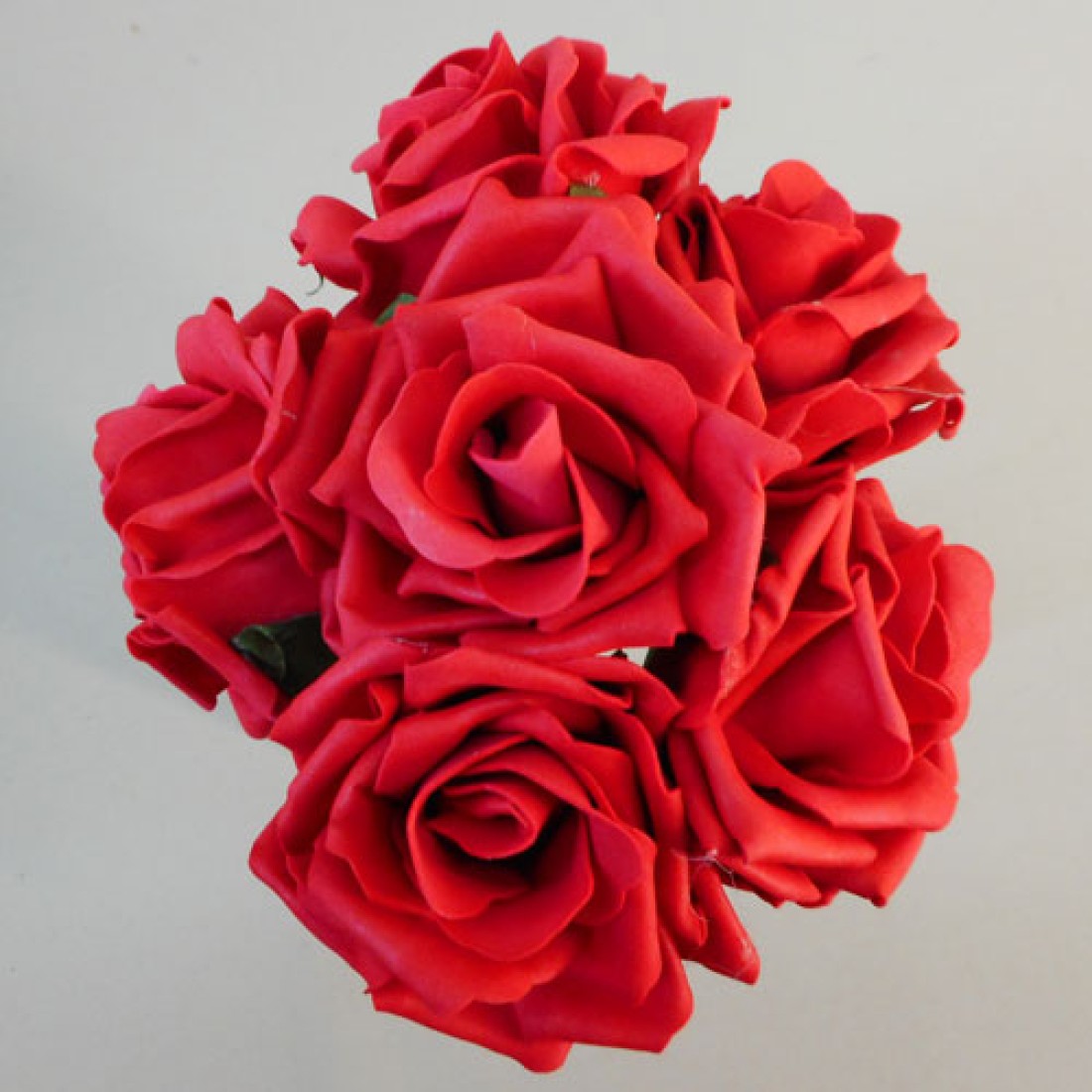 Colourfast Foam Roses Large Red 6 Pack 22cm | Foam Flowers