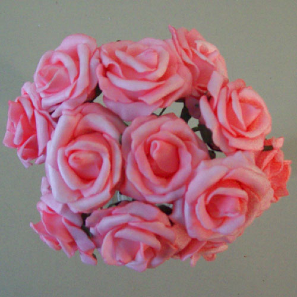 Sweetheart Foam Roses Pink 12 pack 17cm | Artificial Flowers