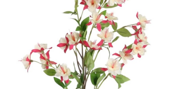 Silk Double Fuchsia Stem Cream Pink 90cm | Artificial Flowers