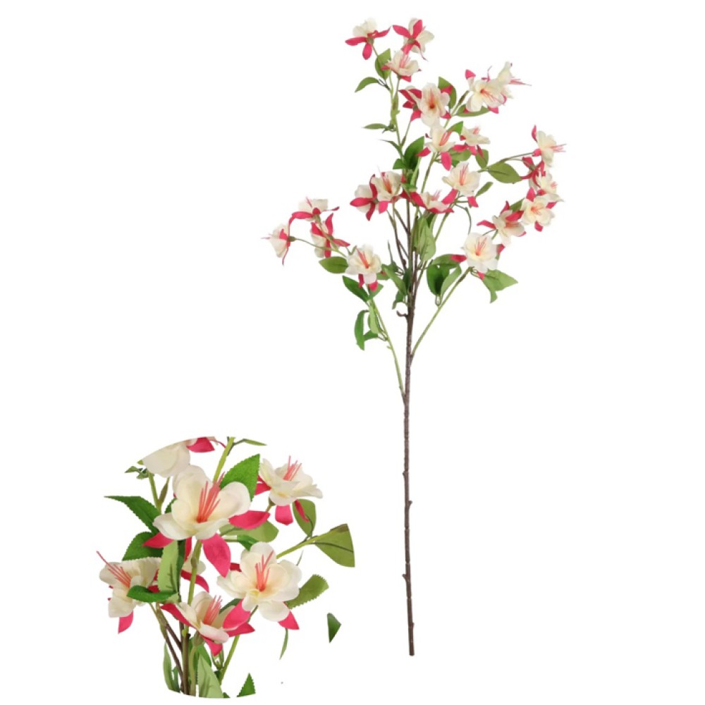 Silk Double Fuchsia Stem Cream Pink 90cm | Artificial Flowers