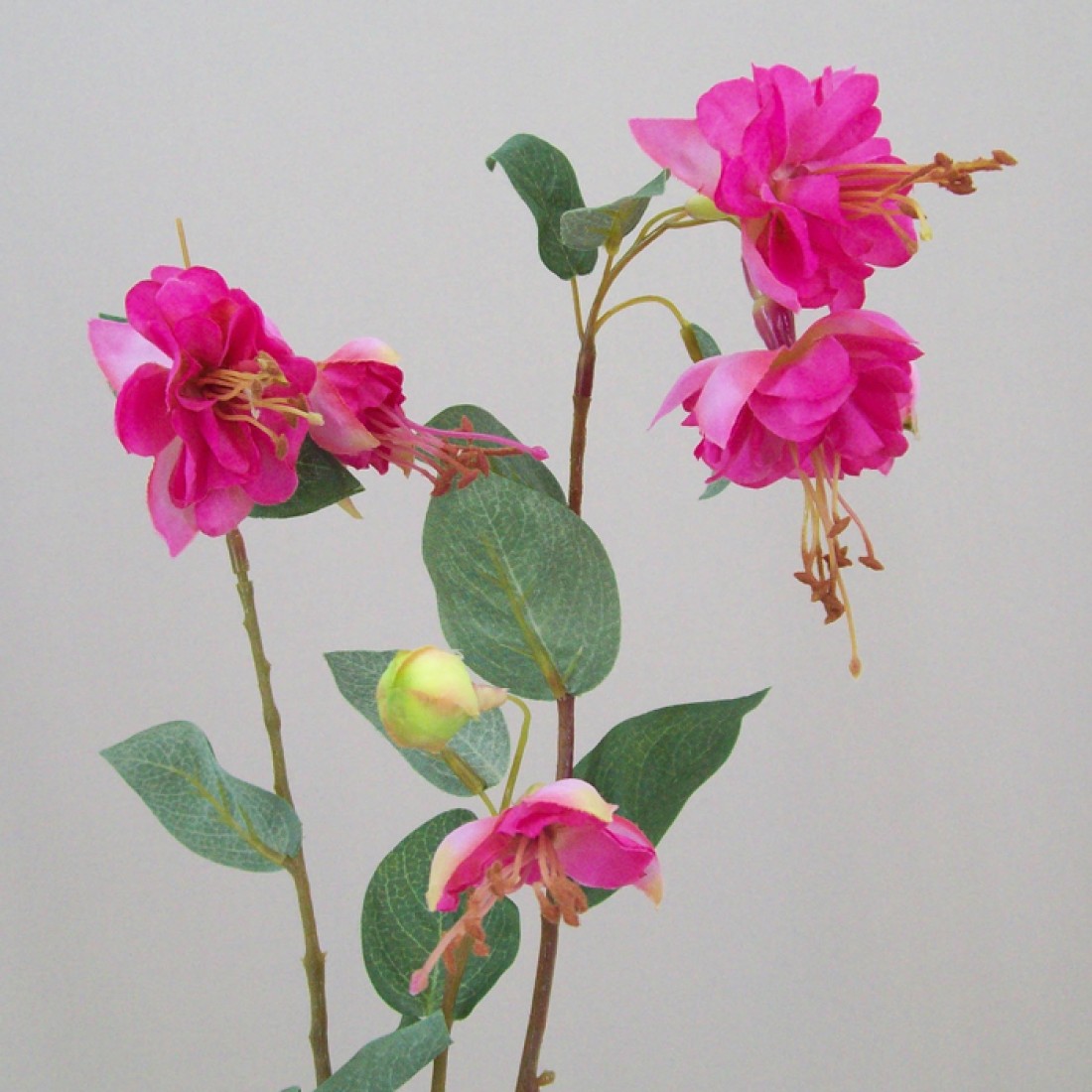 Silk Double Fuchsia Stem Pink 50cm | Artificial Flowers