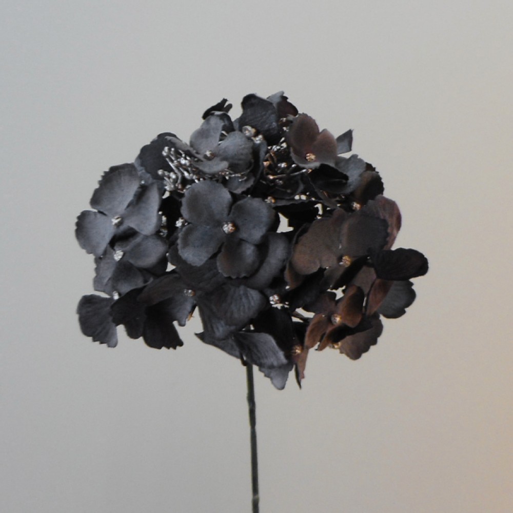 Artificial Hydrangeas Charcoal Grey 61cm | Artificial Flowers