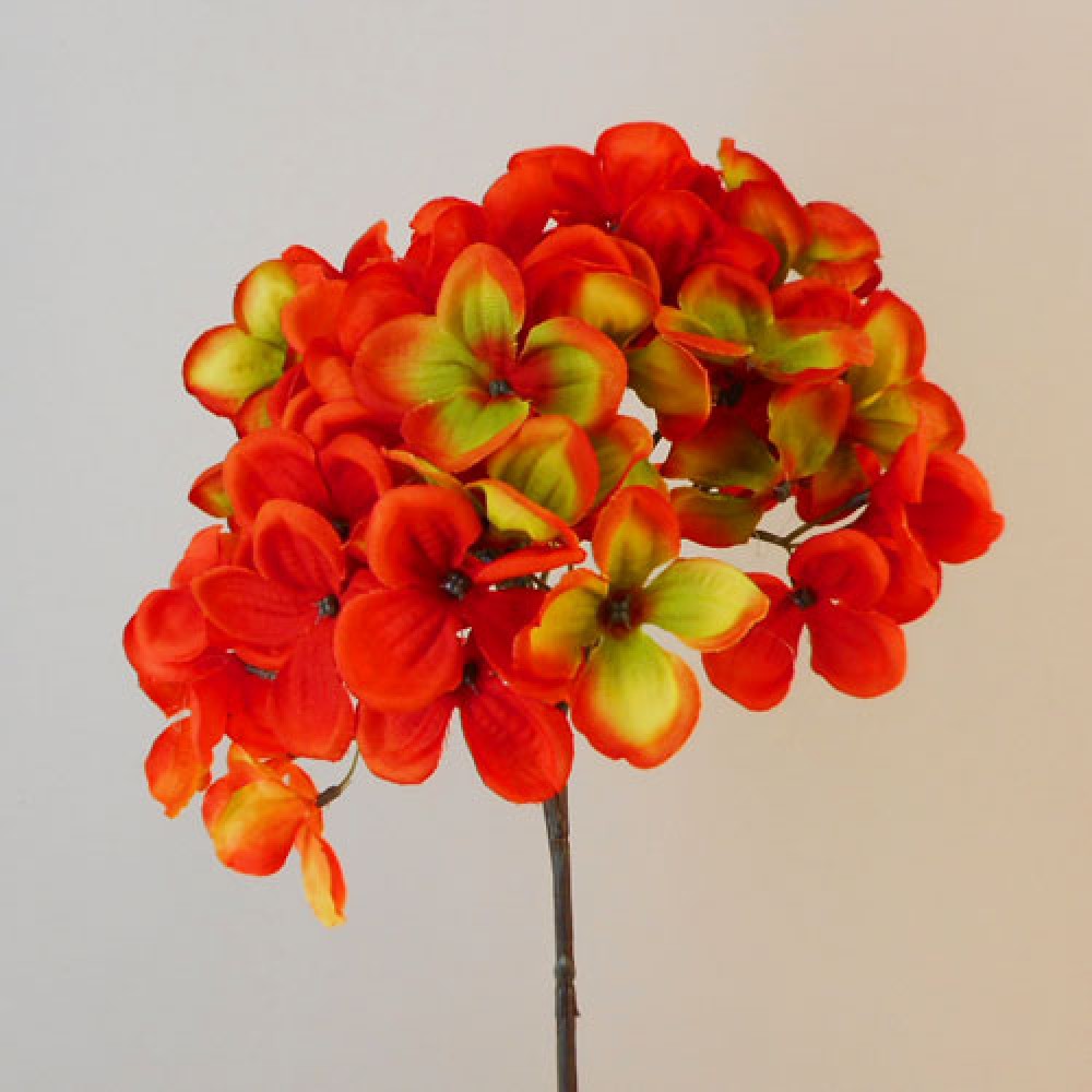 Artificial Hydrangeas Harvest Orange 62cm | Artificial Flowers