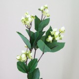 Artificial Hypericum Berries Cream 72cm | Artificial Flowers