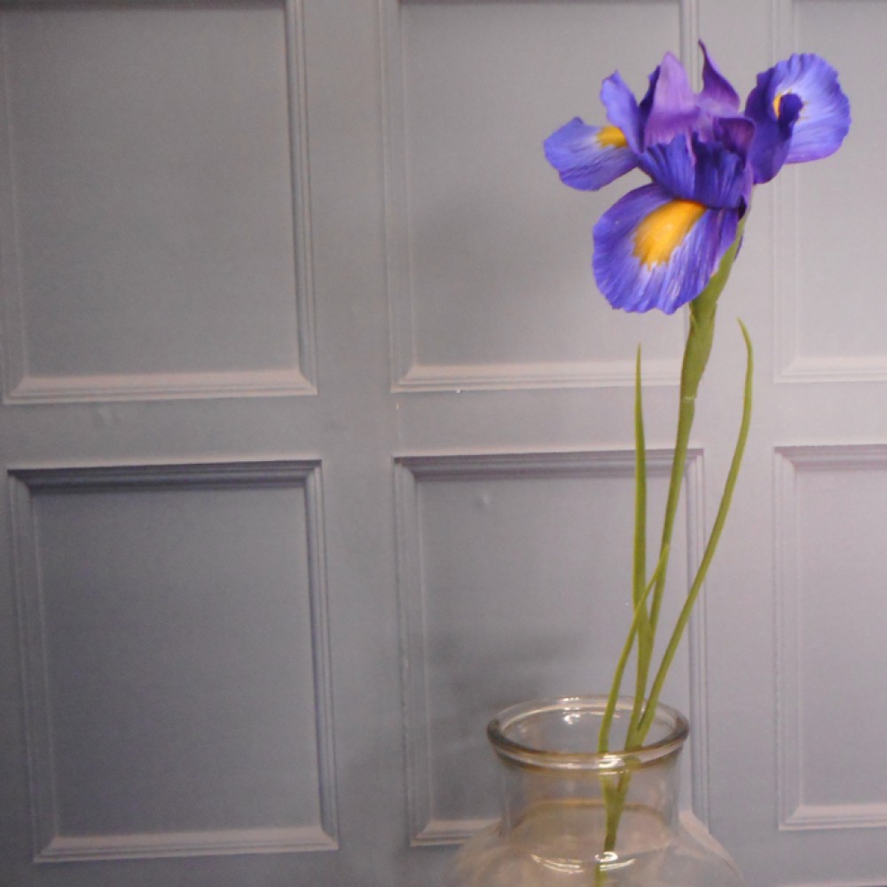 Artificial Flowers | Artificial Iris Blue Purple 69cm