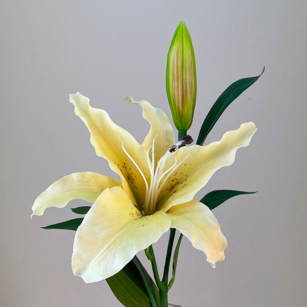 Real Touch Artificial Lily Yellow 73cm | Artificial Flowers