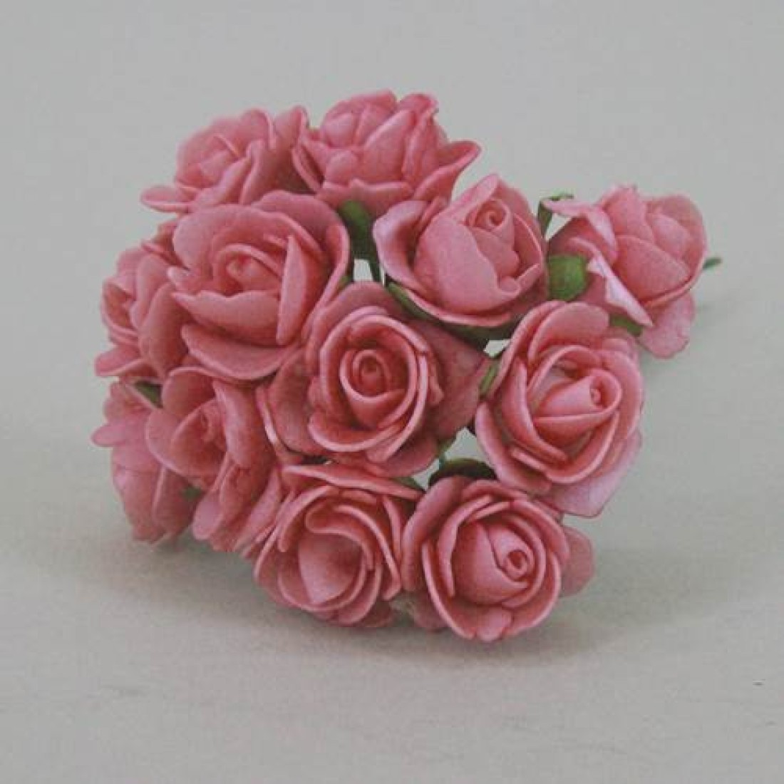 Mini Foam Roses Bunch Hot Pink 15cm | Foam Flowers