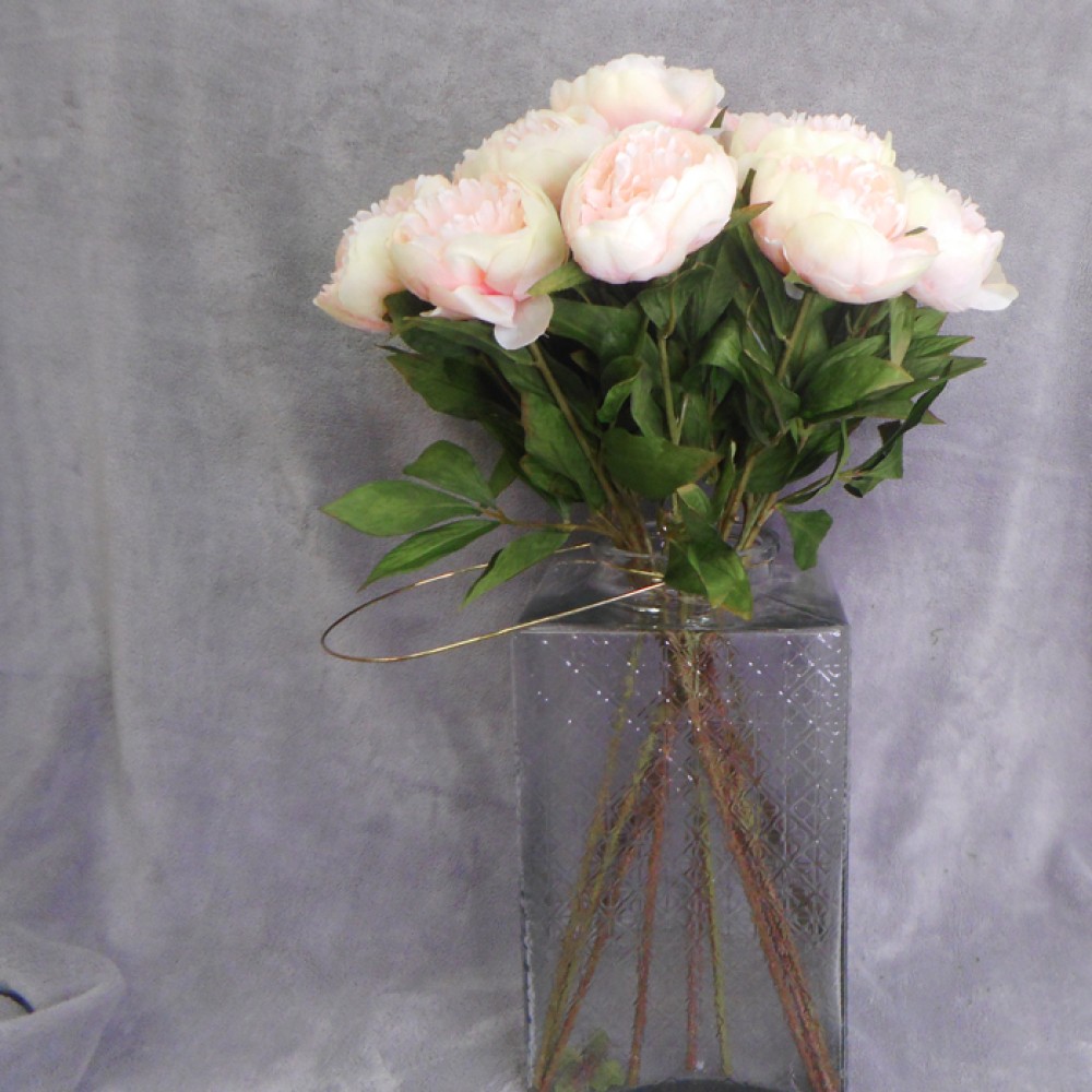 Artificial Peony Flowers Candy Crush Pink 62cm | Artificial Flowers
