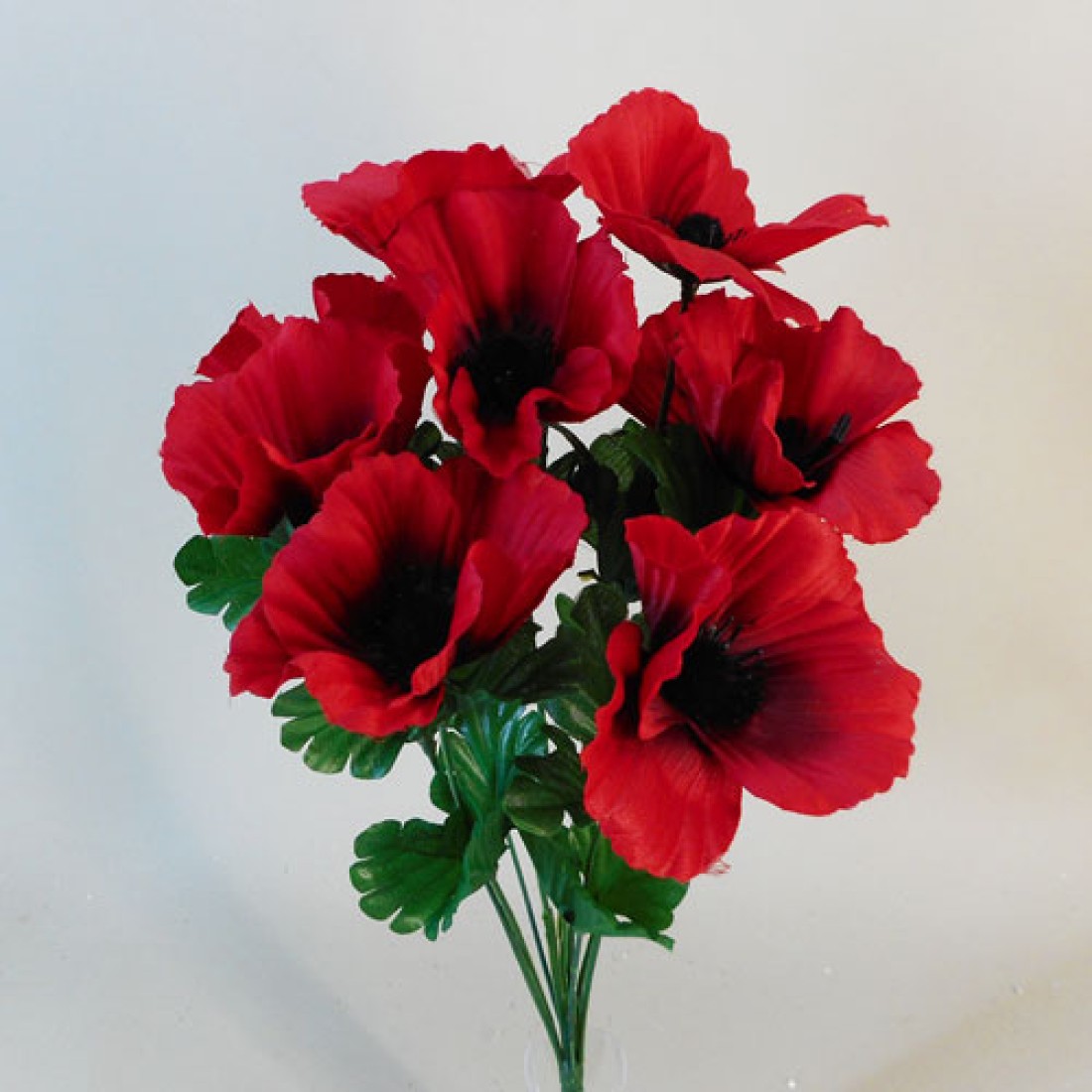 Fleur Artificial Poppy Bunch Red 40cm | Artificial Flowers