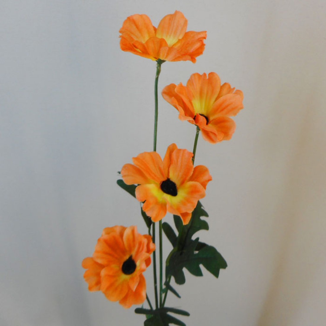 Artificial Poppies Orange 47cm | Silk Flowers
