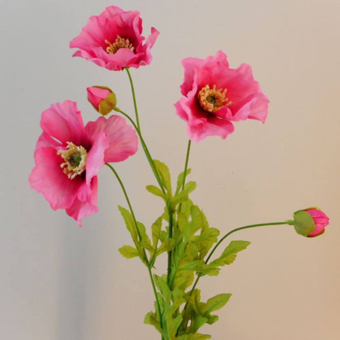 Pink Artificial Poppies 70cm | Artificial Flowers