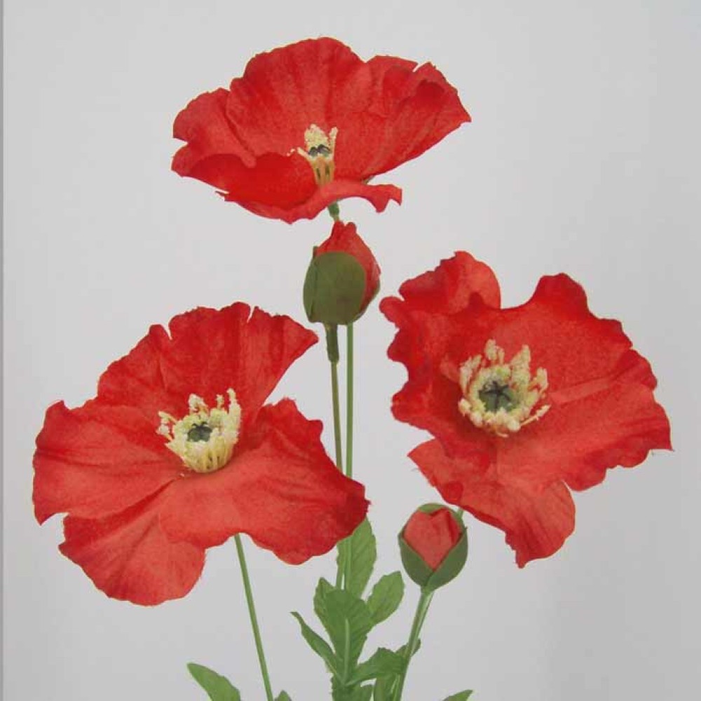 Red Artificial Poppies 70cm | Artificial Flowers