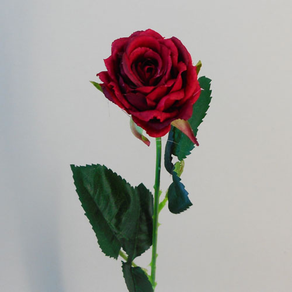 Artificial Button Roses Stem Red 40cm | Artificial Flowers