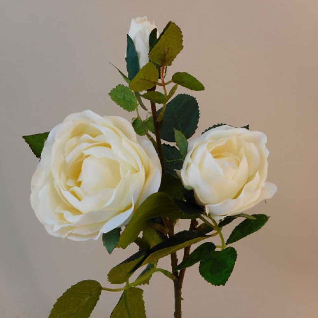 Artificial Old Rose Spray Cream Short Stem 41cm | Artificial Flowers